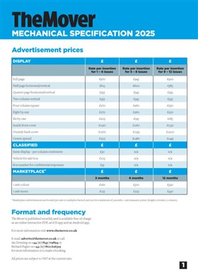 The Mover Advertising Rate Card 2023
