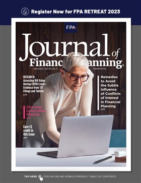 Journal of Financial Planning OPEN SAMPLES and Emails