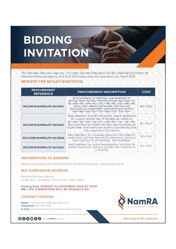 Vacancies and Tenders - The Namibian