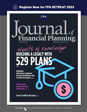 Journal of Financial Planning OPEN SAMPLES and Emails